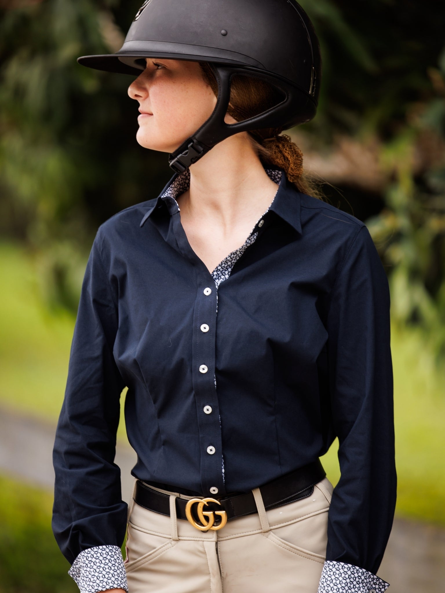 Dora II Schooling Shirt - Black with Bit by Bit Trim – Essex Classics