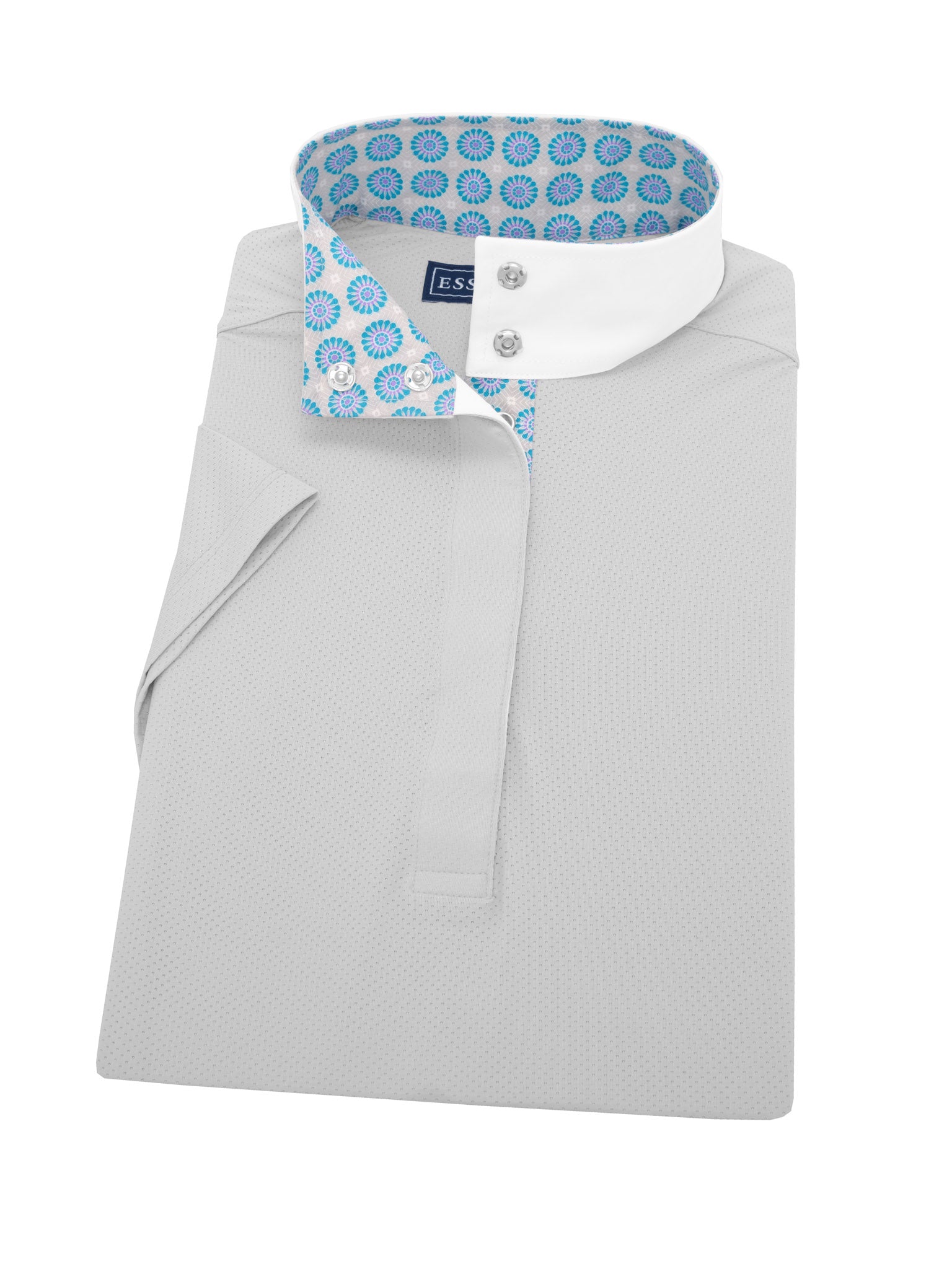 Medallion Ladies "Dusk" Grey Performance Short Sleeve Show Shirt ...
