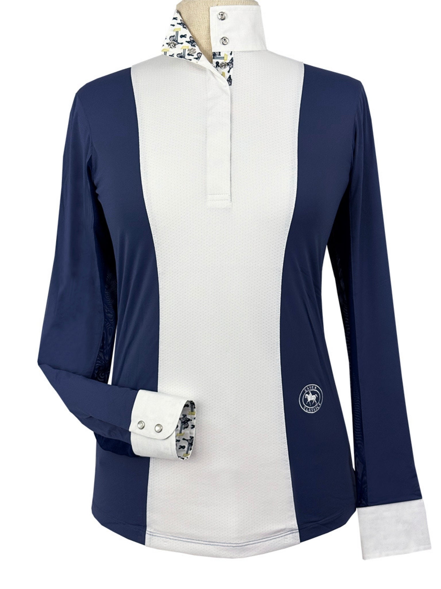 Ladies "Luna II" Marine Blue with Blue Ribbon Winner Long Sleeve Perfo ...